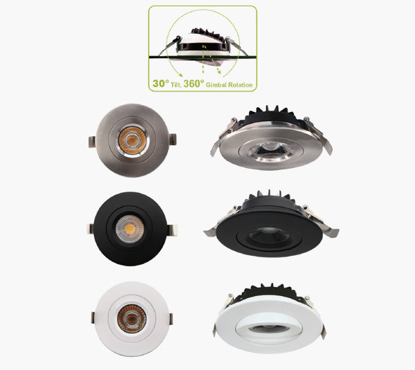 4" LED Round Gimbal Recessed Light, Dimmable, 12W– JENCO CANADA INC.